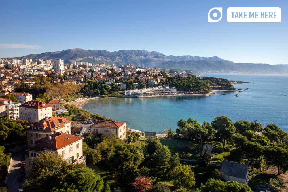 Bacvice Beach in Split is one of Croatia's best-known beaches. Photo ...