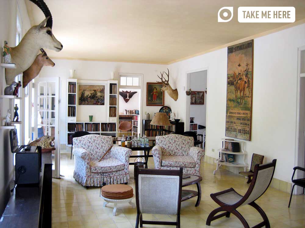 The interior of Ernest Hemingway's house, or Finca Vigia, at the city ...